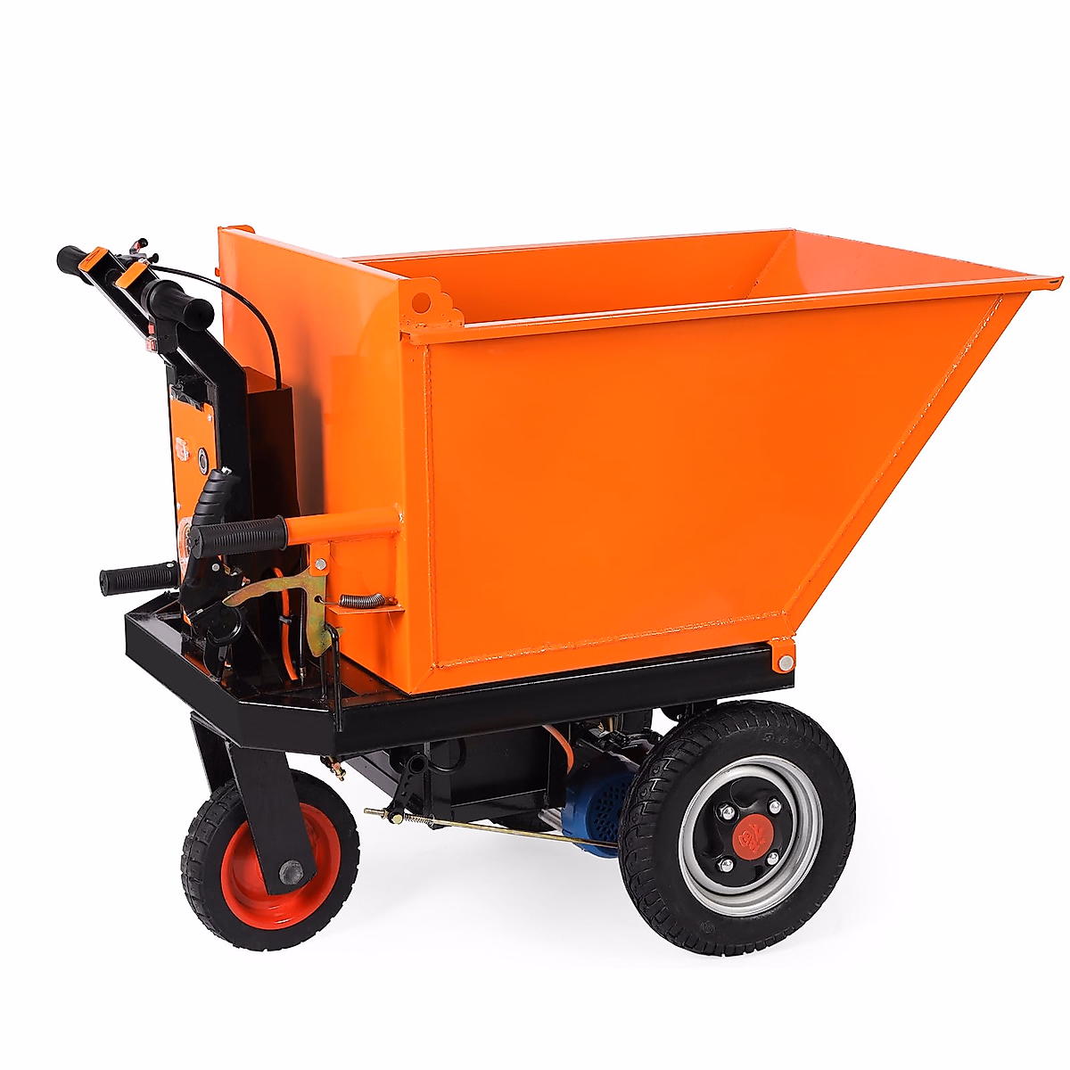EMUQUD Wheelbarrow Utility Cart, Electric Powered Cart 48V28Ah 1000W Capacity 2200lbs (One Ton), Material Hauler, Utility Cart, Electric Wagon, Electric Deer Cart for Farm and Garden,All Purpose