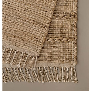 Eco Crave 2x3 Ft Small Jute Natural Area Rug, 100% Hand Woven Rug for Indoor Front Entrance Kitchen & Bathrooms, Non-Slip Low-Pile Floor Carpet, Premium Quality Home Decor.