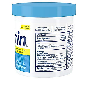 Desitin Daily Defense Baby Diaper Rash Cream with 13% Zinc Oxide, Barrier Cream to Treat, Relieve & Prevent Diaper Rash, Hypoallergenic, Dye-, Phthalate- & Paraben-Free, 16 oz