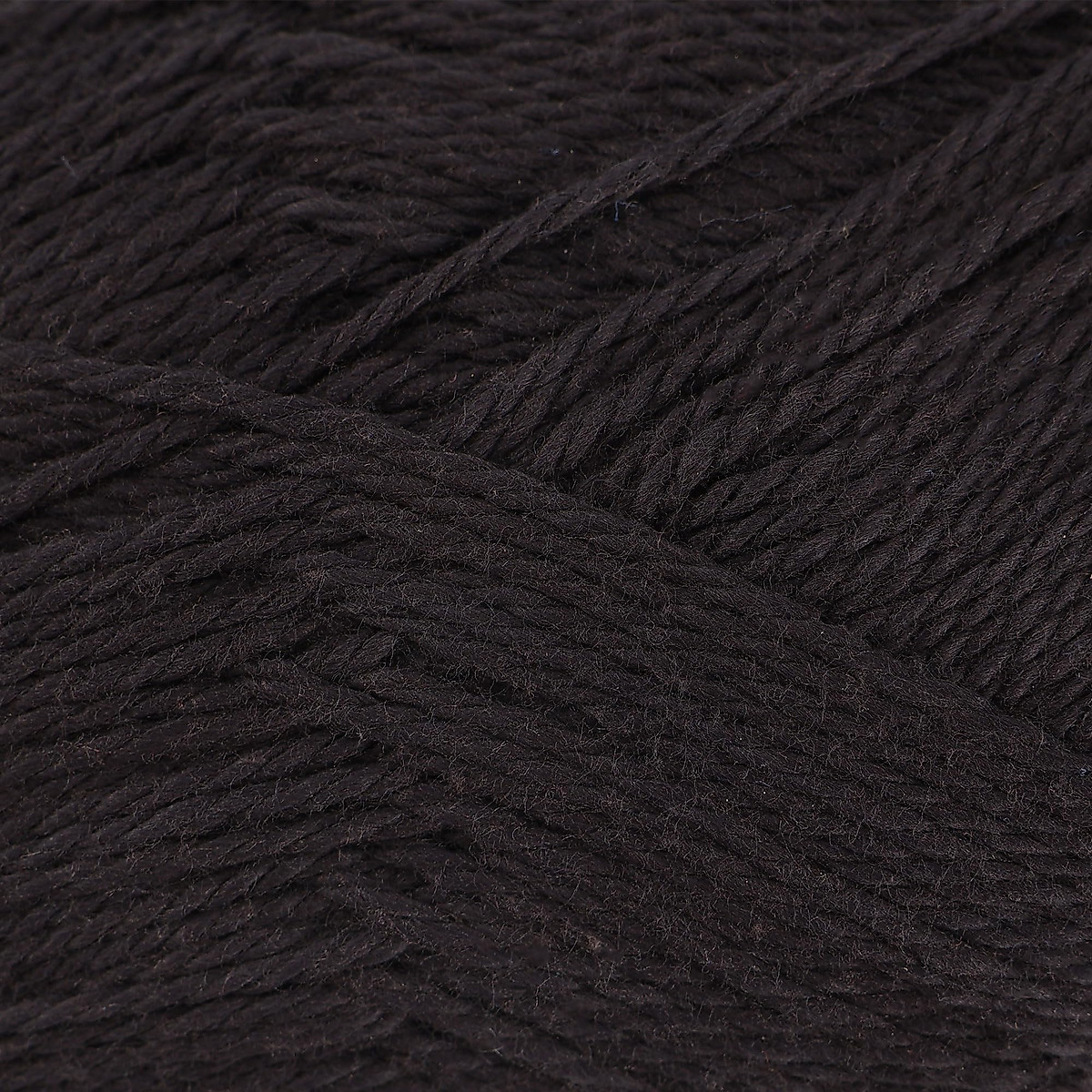 JubileeYarn Cotton Select Yarn - Sport Weight - 50g/Skein - Witching Hour Black - 4 Skeins