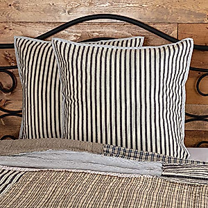 VHC Brands Ashmont Bedding Accessory, Ticking Stripe Euro Sham 26x26