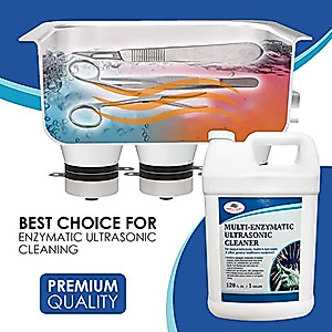 NORTHWEST ENTERPRISES Multi-Enzymatic Ultrasonic Cleaner Solution for Surgical Instrument and Equipment Reprocessing. Concentrated. One Gallon.