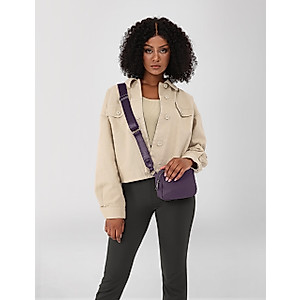 ODODOS Crossbody Bag with Adjustable Strap Small Shoulder Pouch for Workout Running Traveling Hiking, Navy Cosmos