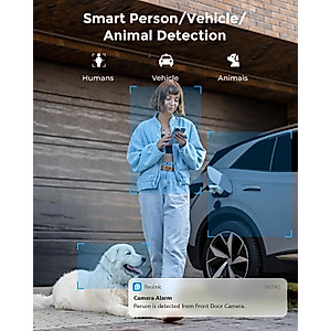 Reolink Plug-in Outdoor WiFi Security Camera, 5MP HD Dual Band Wired Wi-Fi Camera for Home Security-2.4/5 Ghz, Smart Person/Vehicle Alerts, Motion Detection, Night Vision, IP66 Waterproof, RLC-510WA