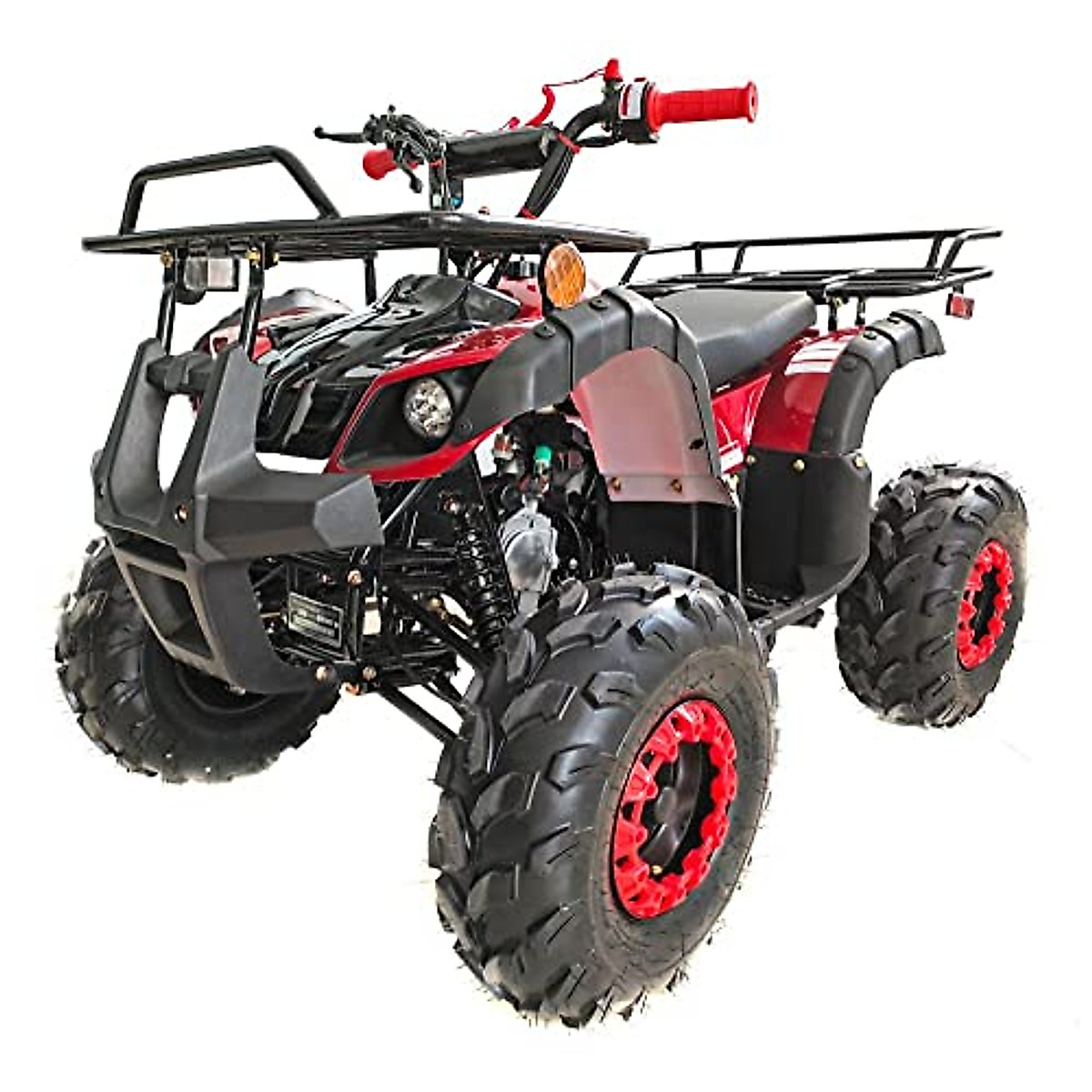 HHH 125cc ATV Quad New Upgraded 125cc with Reverse, LED Lights, Big Wide Tires with Matching Rims 4 Wheeler for Youth and Children - Color Blue Spider