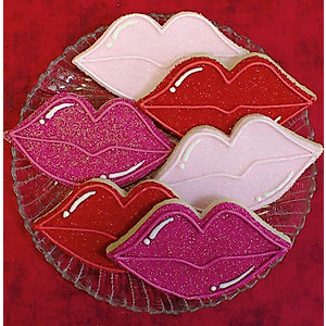 Valentines Cookie Cutters 4-Pc. Set Made in the USA by Ann Clark, Lips, Heart, X, and O