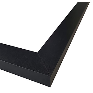 FRAMES BY POST H7 Picture Frame Black with Red Mount 50 x 40 cm Image Size A3 Plastic Glass