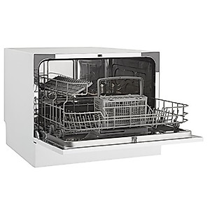 Danby DDW621WDB Countertop Dishwasher with 6 Place Settings, 6 Wash Cycles and Silverware Basket, Energy Star-Rated with Low Water Consumption and Quiet Operation