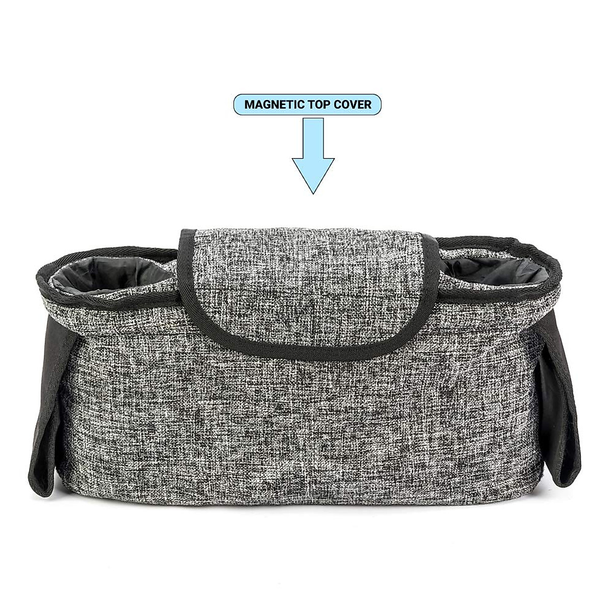 Agibaby Universal Stroller Organizer with Cup Holders | Baby Diaper Bag/Caddy with non-slip straps