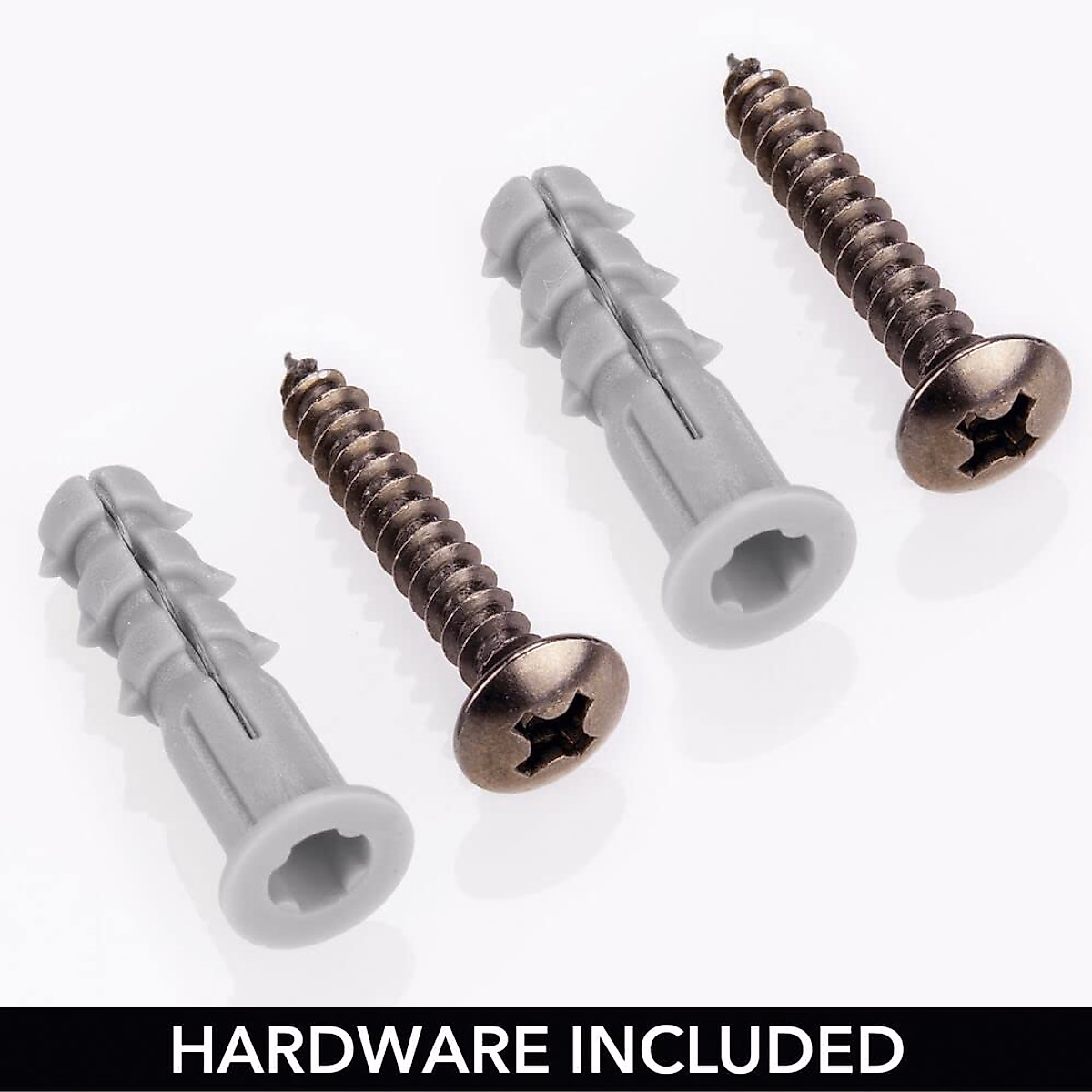 mDesign Metal Wall Mount 3 Level Bathroom Towel Rack Holder & Organizer - for Storage of Towels, Washcloths, Hand Towels, Robes - 2 Pack - Bronze