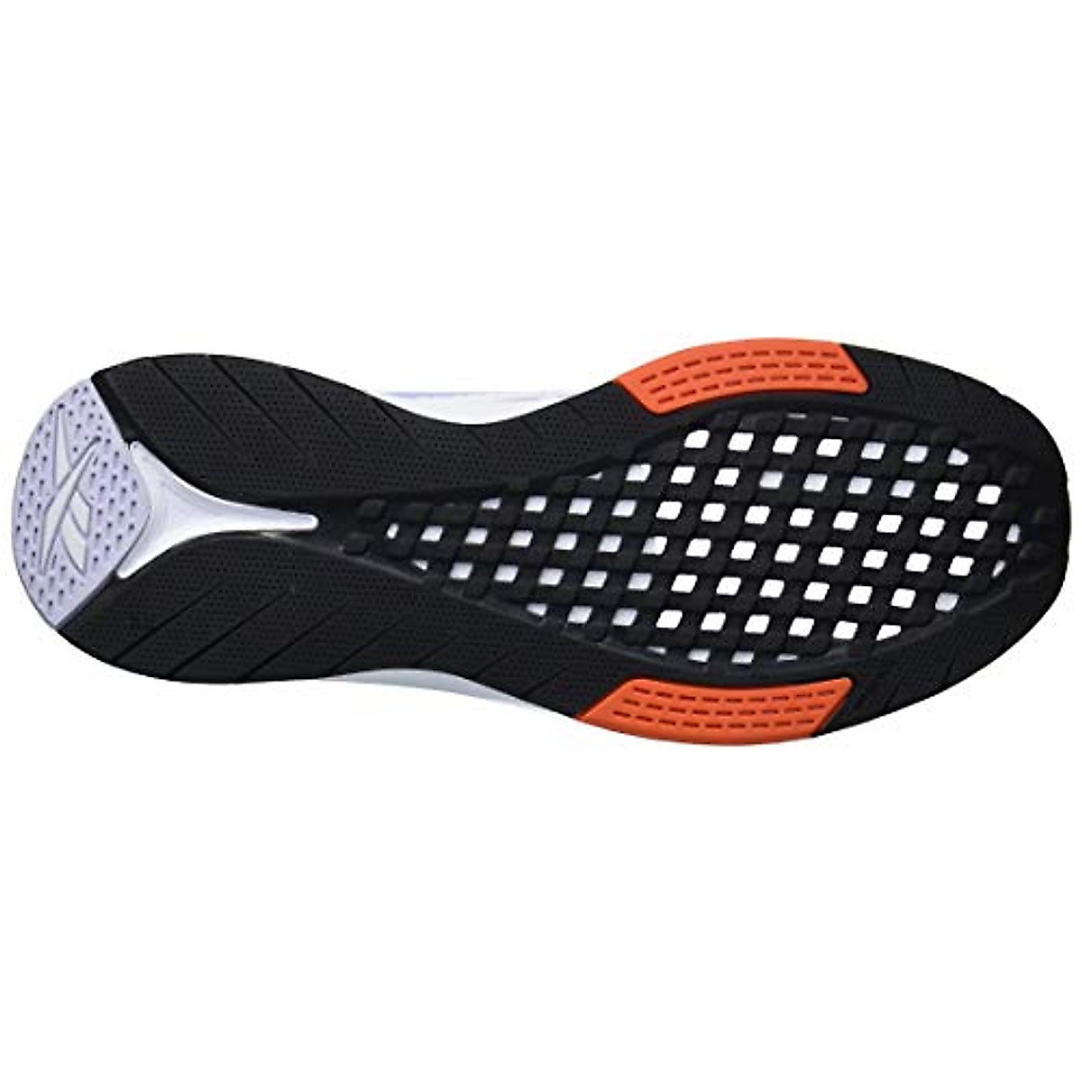 Reebok womens FUSIUM RUN LITE,White/Black/vivid orange,8 M US