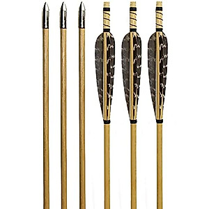 TOPARCHERY Traditional Archery 51" Longbow Hunting Cow Leather Recurve Horsebow Mongolian Bow 20-70LBS