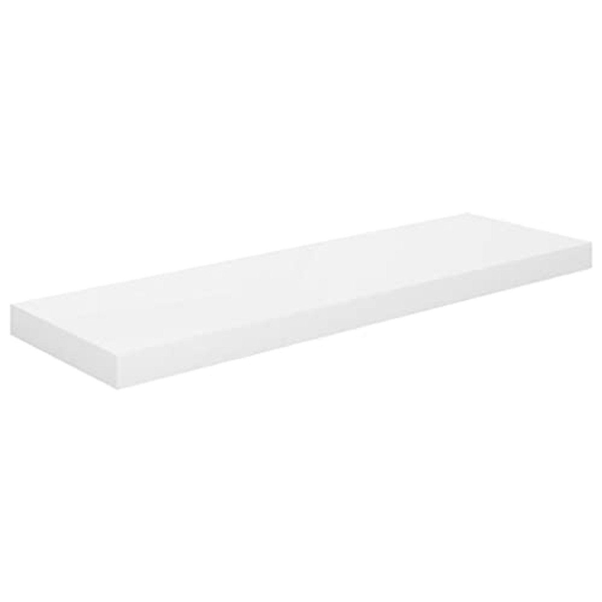 CKioict Floating Wall Shelves 2 pcs High Gloss White 31.5"x9.3"x1.5" MDF, Simple Storage Home Decor Wall Mounted, Display Wall Shelf for Organize Bedroom, Living Room, Kitchen, Bathroom