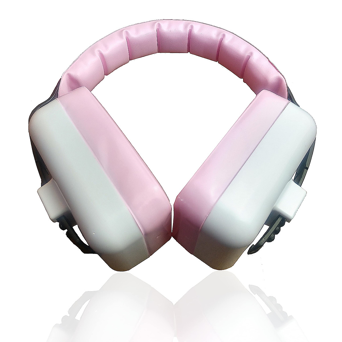 DECIBEL DEFENSE Junior Kids Ear Protection 28dB NRR Noise Reduction Hearing Protection Earmuffs for Infants Babies & Toddlers, Pink, Regular