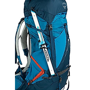 Osprey Atmos AG LT 65L Men's Backpacking Backpack, Night Shift/Scoria Blue, L/XL