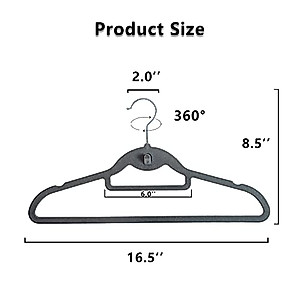 Velvet Clothing Hangers Slim Stackable Non-Slip Beige Suit Hanger Space Saving Clothes Hanger Heavy Duty Adult Hangers with 360°Swivel Hook