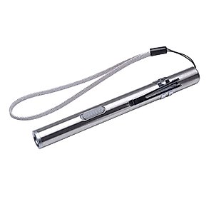 ULTECHNOVO LED Pen Light Pocket Flashlight LED Flashlight Handheld Flashlight Hiking Flashlight Camping Flashlight USB Charging Flashlight Penlights for Nurses Medical Pen Light Silver