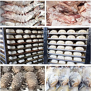 Vaseni 150L 5 Trays Commercial Blast Freezer, Blast Chiller, Blast Chiller Shock Freezer 2.8in Touch Panel, -35~+3℃ Temperature Control, for Ice Cream, Dumpling, Fish, Seafood, Chicken, Frozen Meat