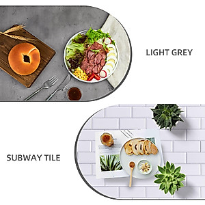 BEIYANG 2 PCS 24X24 in Photography Backdrop Boards with 2 PCS Brackets, Brick Wall Cement Backdrop Boards Kit for Flat Lay or Food Photography