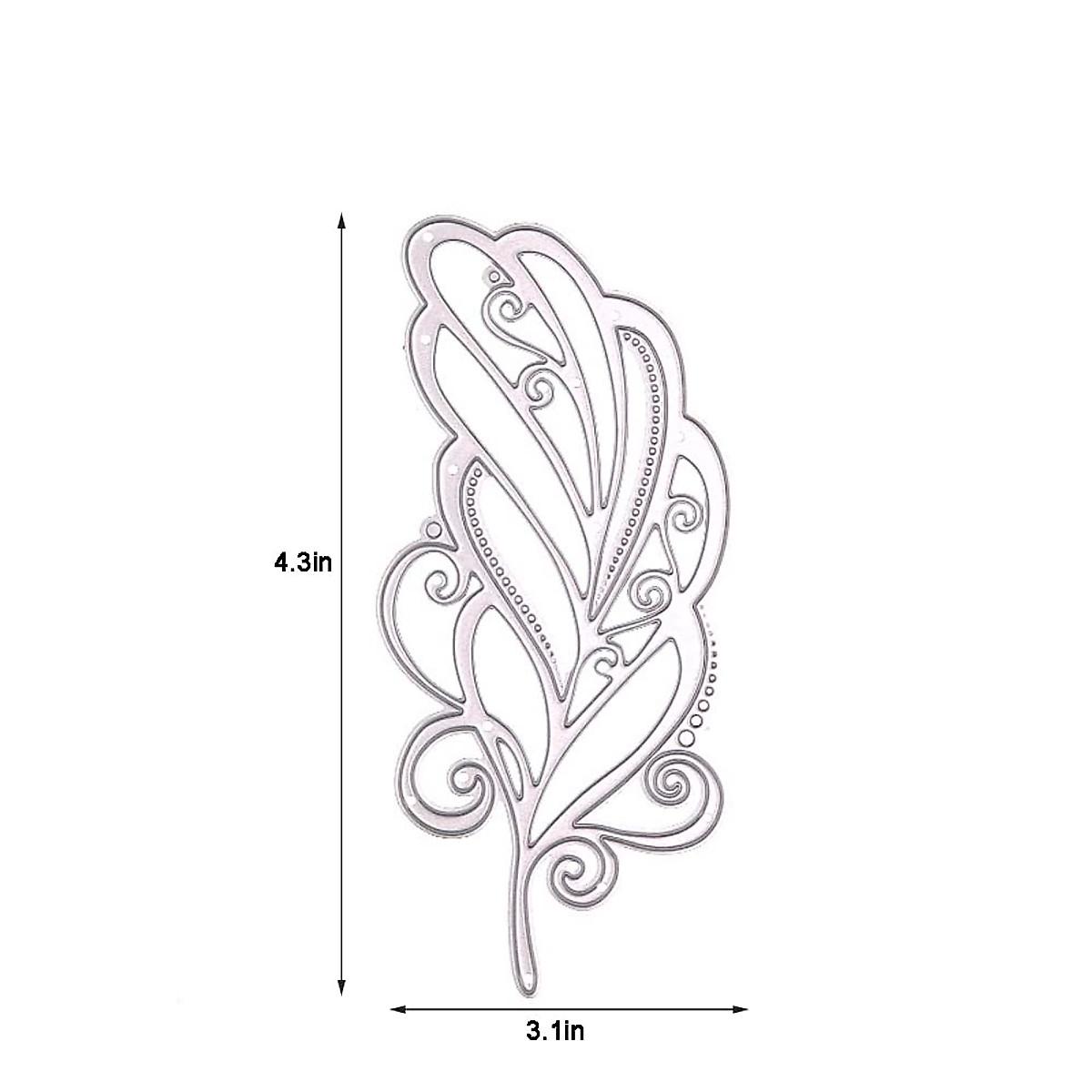 LZBRDY Floral Feather Embossing Metal Cutting Dies for Card Making Scrapbooking Birthday Thanksgiving Christmas Craft Die Cuts Stencil