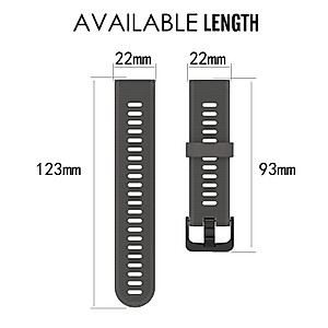 Band for Garmin Forerunner 945, Soft Silicone Replacement Watch Band Strap for Garmin Forerunner 945 / Forerunner 935 Smart Watch (No Tracker) 10 Pcs