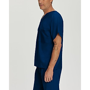 Landau Essentials Unisex Relaxed Fit 1-Pocket V-Neck Scrub Top 7502
