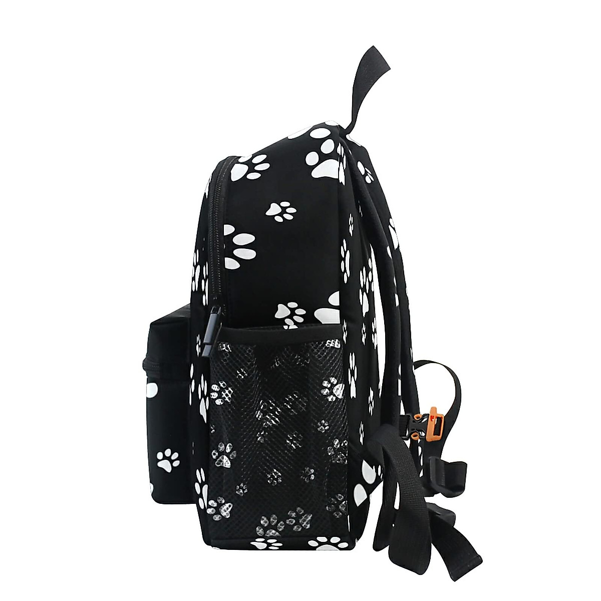 Custom Dog Paw Print Kids Backpack for Girls Boys, Animal Puppy Footprint Toddler Casual Daypack Backpacks, Personalized with Kid's Name Preschool School Bag, Children Travel Bookbag with Chest Strap