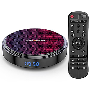 Android TV Box 12.0 RK3318 2GB 16GB TV Box Support HLG Mode 3D 4K Resolution and HDR10 Android Box with 2.4G 5G WiFi BT4.0 with Backlit Keyboard 1
