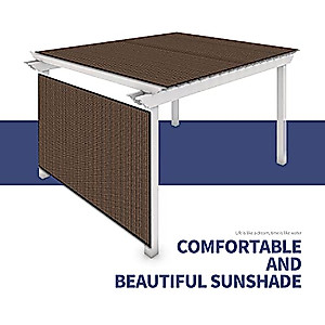 VICLLAX 90% Shade Fabric Sun Shade Cloth Privacy Screen with Reinforced Grommets for Outdoor Patio Garden Pergola Cover Canopy 6x8 FT, Mocha