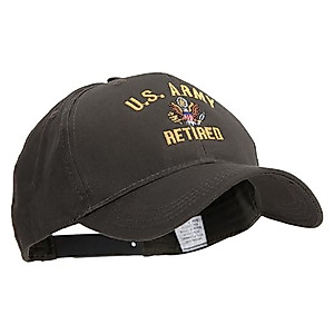US Army Retired Military Embroidered Big Size Structured Solid Poly Cotton Twill High Profile Pro Style Cap - Olive XL-3XL