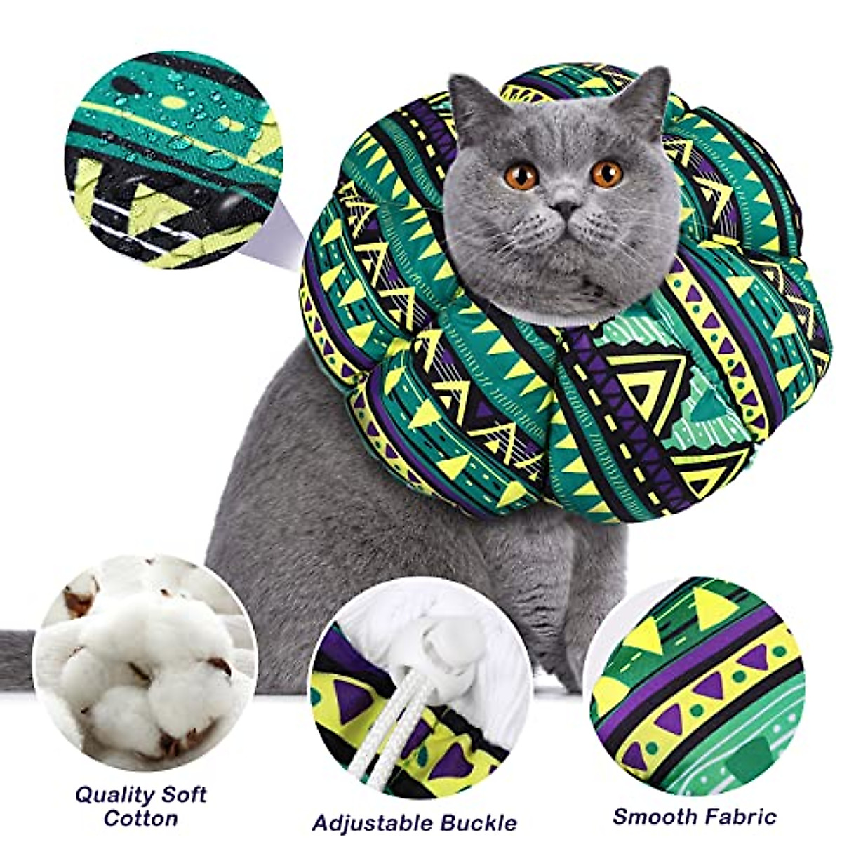 Cat Collar Cone: Comfy Recovery Alternative Cone for Kitten Puppy Small Dog to Stop Licking Waterproof Cute Protective Neck Cone After Surgery Neutering