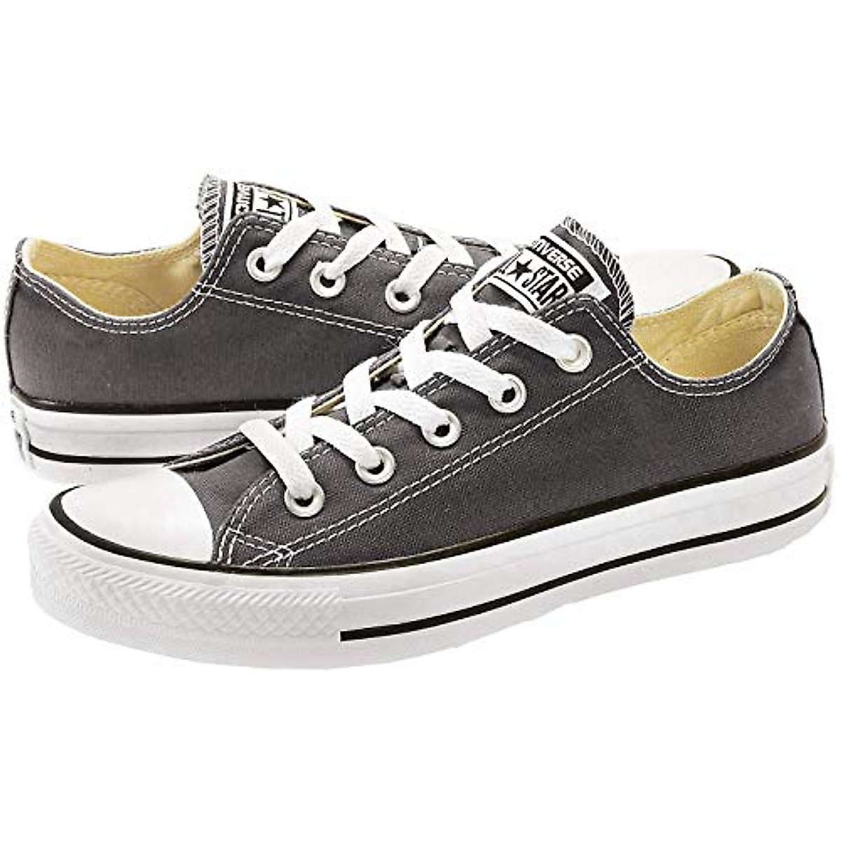 Converse Unisex Chuck Taylor All Star Low Top Black/White Sneakers - US Men 6 / US Women 8