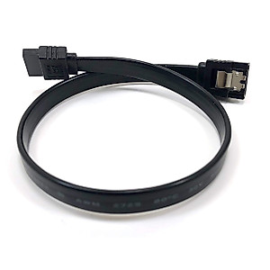 Micro Connectors F03-03MSSB 12" Sata III 6 GB/S Straight Cable with Locking Latch - Black