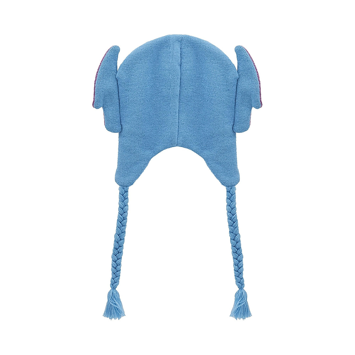 Disney Lilo and Stitch Peruvian Winter Beanie Hat, Knitted Stocking Cap with Tassels, Blue