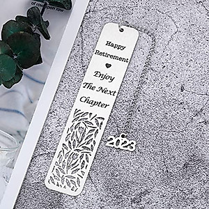 2023 Retirement Gifts for Women Men Happy Retirement Bookmark Gifts Coworker Colleague Employee Appreciation Gifts Retired Teacher Nurse Coach Best Friend Boss Leader Going Leaving Away Goodbye Gifts