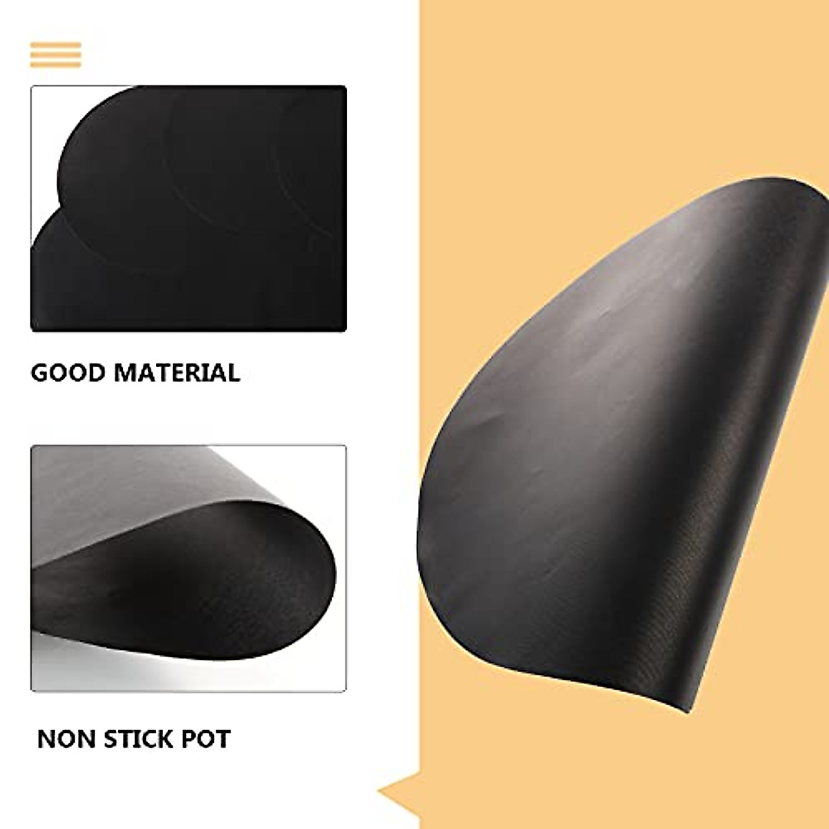 Cabilock Microwave Airfryer 6pcs Air Fryer Oven Liners Non- Stick Air Fryer Oven Mat Toaster Oven Microwave Bottom Mat Pizza Baking Pads for Air Fryers Steaming Cooking Silicone Air Fryer