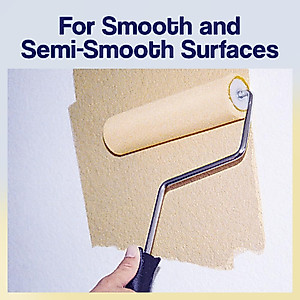 FoamPRO 91 9" Semi-Smooth Surface Roller Cover, Pack of 3, Yellow, 3 Pack