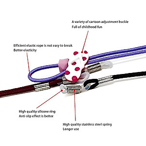 HALF CRESCEN Kids Glasses Strap (Pack of 12) Eyeglasses Straps for Kids, Sunglasses Holder Strap for Kids Girls