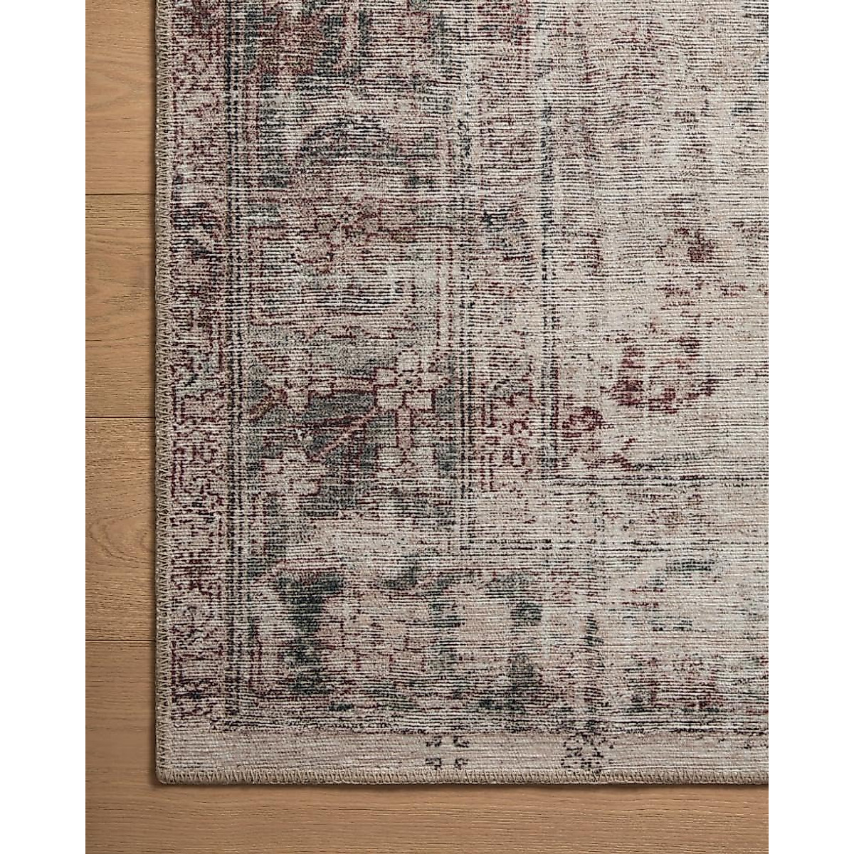 Loloi Amber Lewis Georgie Collection GER-08 Lagoon/Beige 5'-0" x 7'-6", .19" Pile Height, Area Rug