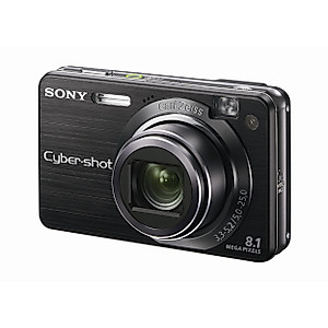 Sony Cybershot DSCW150/B 8.1MP Digital Camera with 5x Optical Zoom with Super Steady Shot (Black)