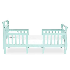 Dream On Me Emma 3-In-1 Convertible Toddler Bed In Mint, Converts To Two Chairs And-Table, Low To Floor Design, JPMA Certified, Non-Toxic Finishes, Safety Rails