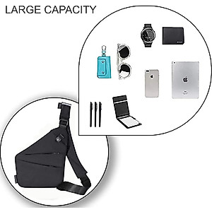 ComShion Shoulder Backpack, Anti-Theft Waterproof Small Sling Bag for Men/Women Chest Backpack,Right-Handed Shoulder Bag for Walking Biking Travel