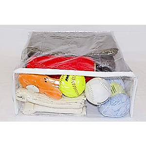 Clear Vinyl Zippered Storage Bags 15 x 18 x 6 Inch 5-Pack