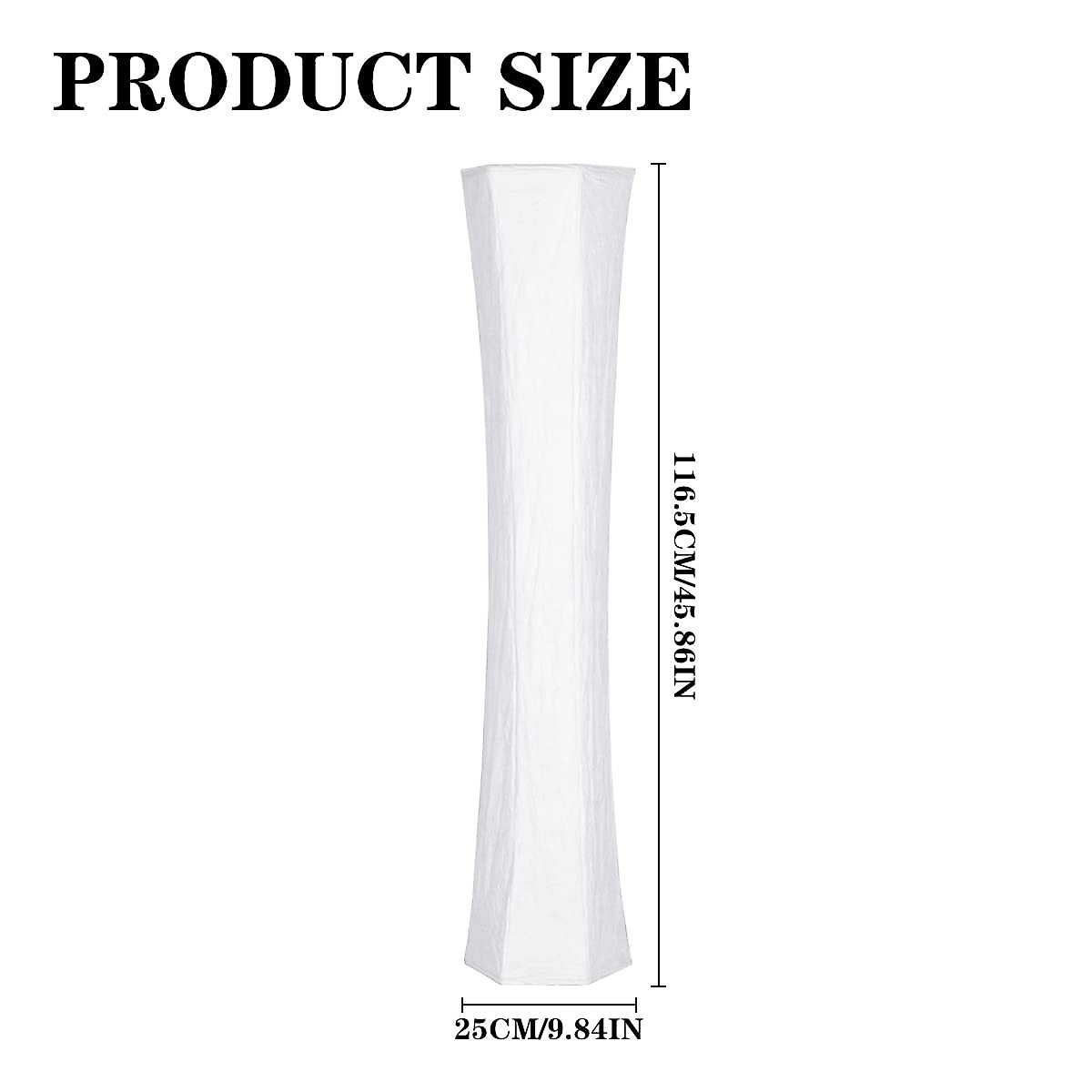 FERCAISH Modern Floor Lamp Lamp Shade, Foldable and Minimalist Style Lamps - Long-lasting Dupont paper lampshade for Office, Kids Room, Reading, Home Decor(Hexagonal)