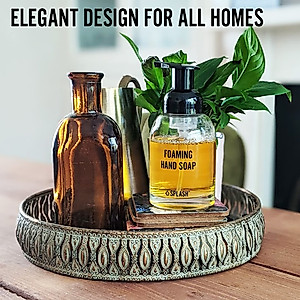 Splash | Glass Soap Dispenser with Foam Pump | Refillable Foaming Soap Dispenser for Bathroom Kitchen | 2 Pack 8 FL OZ (16oz Total) Clear Soap Dispenser | x6 Hand Soap Included