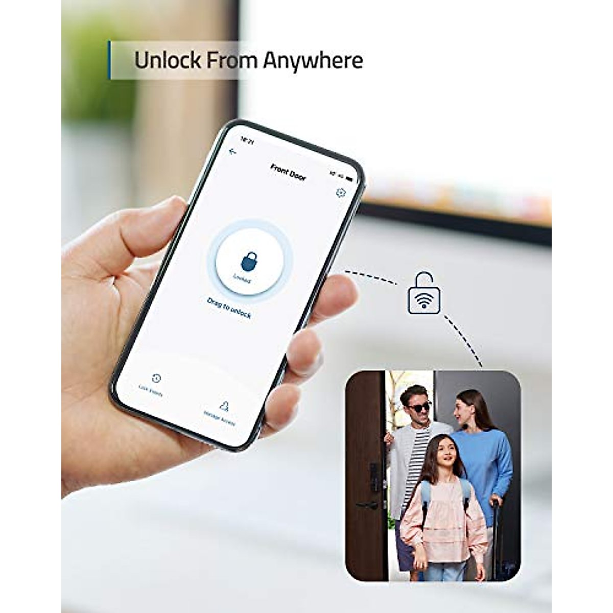 Certified Wi-Fi Bridge for eufy Security Smart Lock, Remote Wi-Fi Unlocking, Instant Notifications, Connect to The Google Assistant or Alexa, Official eufy Accessory.