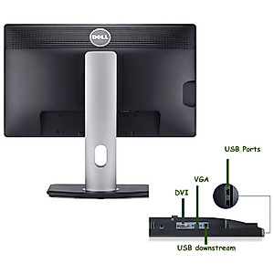 Dell P2212HF Full HD Widescreen 22 inch LED Monitor, 1080p at 60Hz, VGA, DVI, 16.7 Million Colors, 178 Degree Viewing Angle, Built-in USB Hub, HD at 60Hz, 5ms Response time (Renewed)