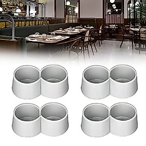 gtpartes Set 4 Double 1" Chair Table Leg Caps 50s Diner Kitchen Table Tip Siamese Slide