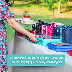 Fancy Panz Insulated Carrier, Casserole Carrier Bag for Hot or Cold Food, Casserole Tray Insulated Bag, Holds 2, Black