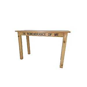 HOLYS 43.3" L x 19" D x 28.3" H Wood Holy Communion Table 11462